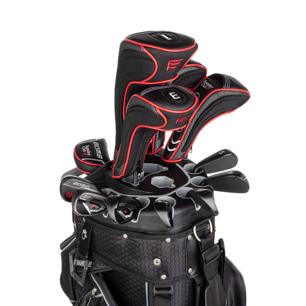 Founders Club Bomb Men's Golf Club Set with 14 Way Organizer Golf Red